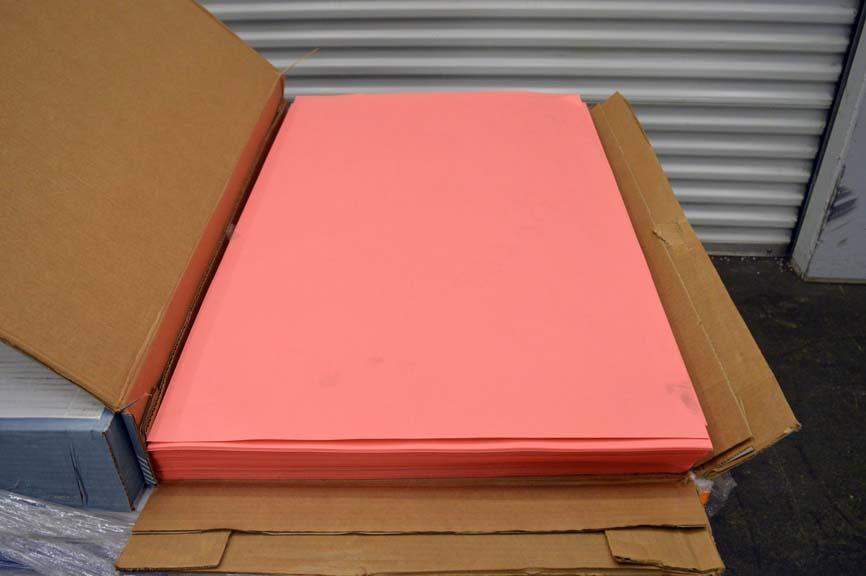 Lot #175: 12 Cartons - Springhill 22.5x35" Index 110lb Salmon - WireBids